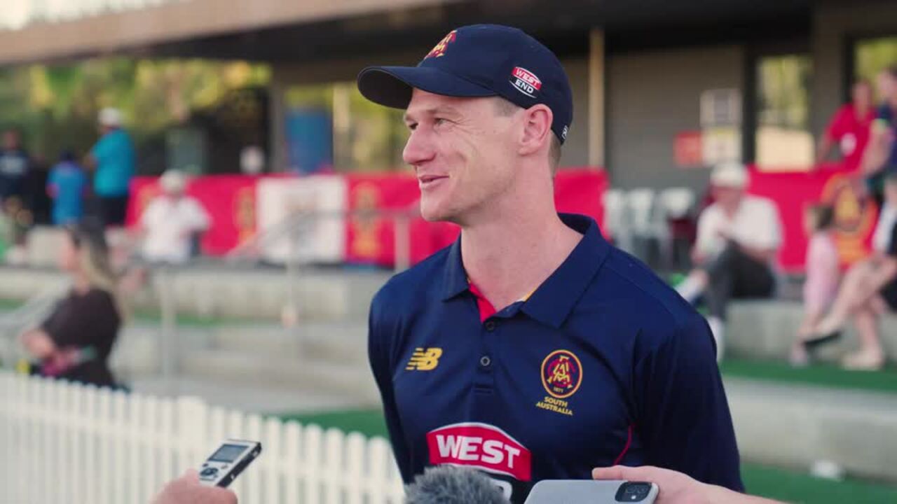 Brendan Doggett speaks to media after Day One of the Sheffield Shield ...